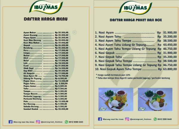 Warung Nasi Ibu Imas: Lokasi, Jam Buka & Harga Menu 2025